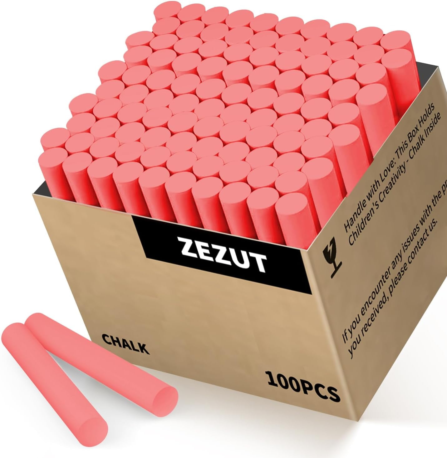 White Chalk 100PCS, Low Dust Chalks Stick Bulk for Chalkboard ...