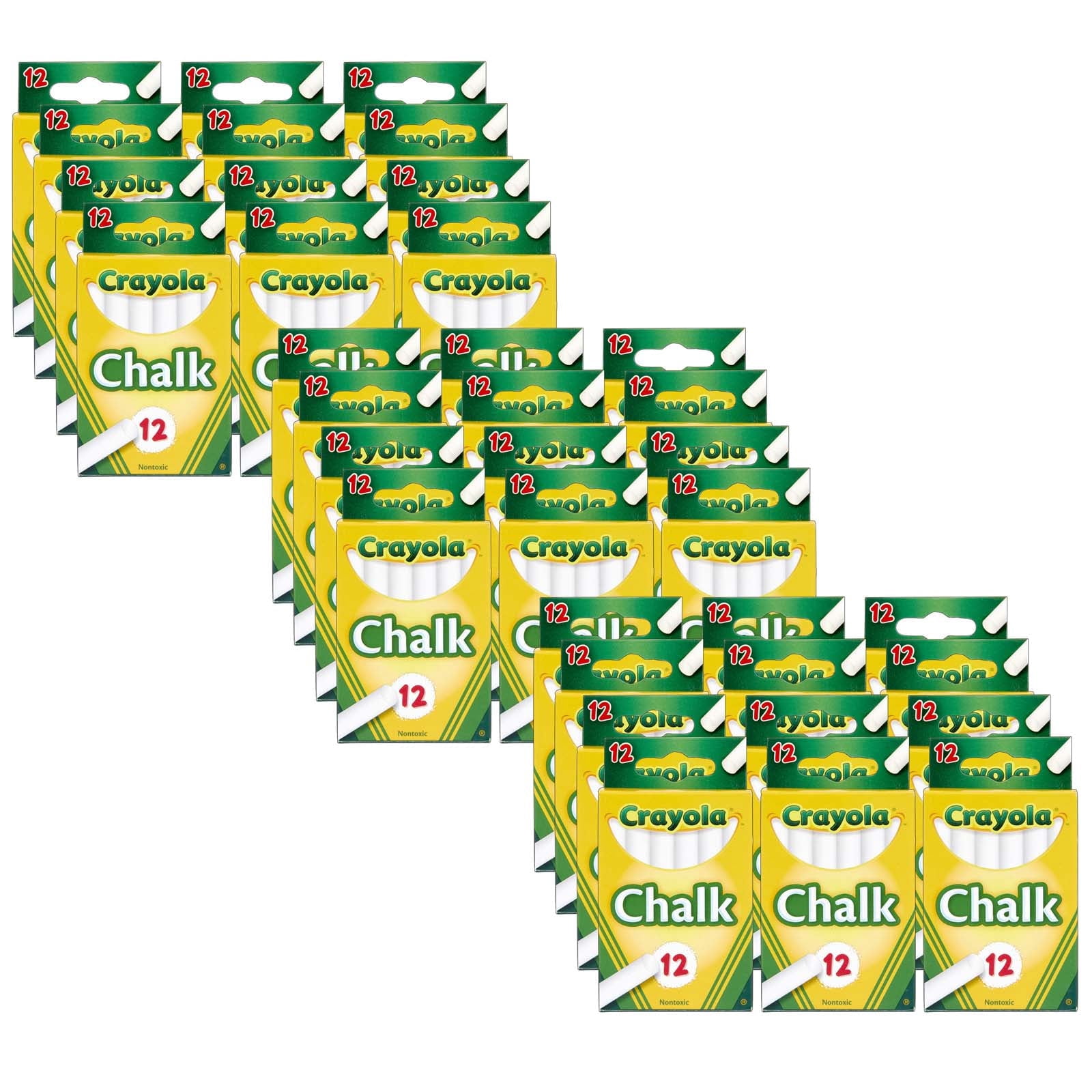 Crayola White Chalk Sticks, 12 Count Per Box, 36 Pack - Walmart.com