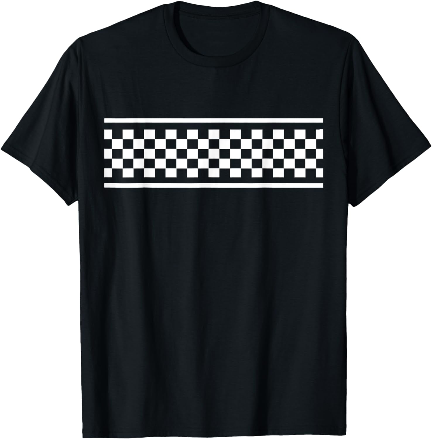 White Checker Pattern Checkerboard Skater Surfer Style, Teens T-Shirt ...