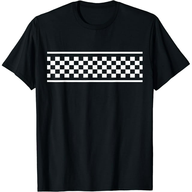 White Checker Pattern Checkerboard Skater Surfer Style Teens T-Shirt ...