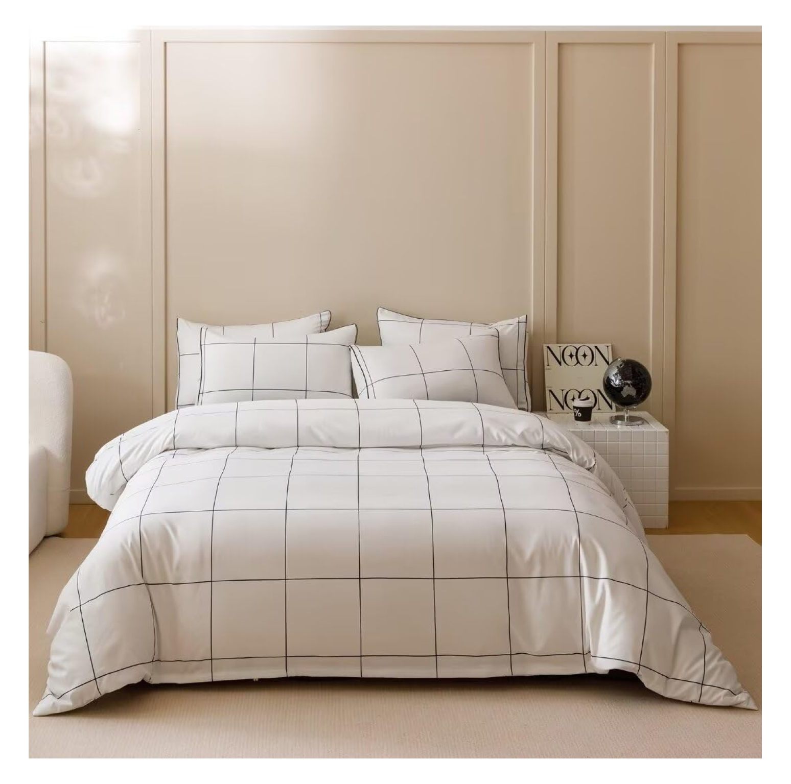 White Checkered Comforter Set Queen Size Comforter Set Black and White ...