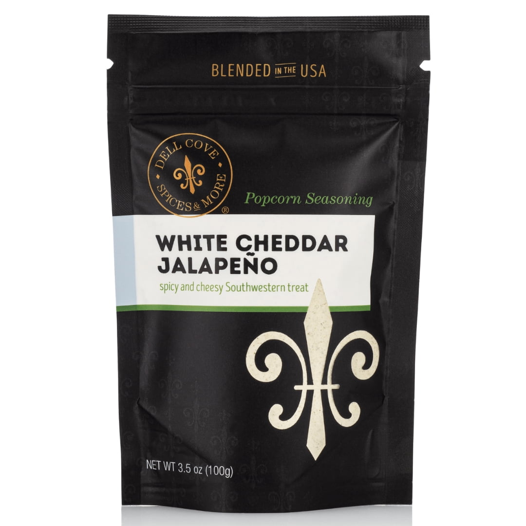 White Cheddar Jalapeño Popcorn Seasoning - Low Sodium Spicy White ...
