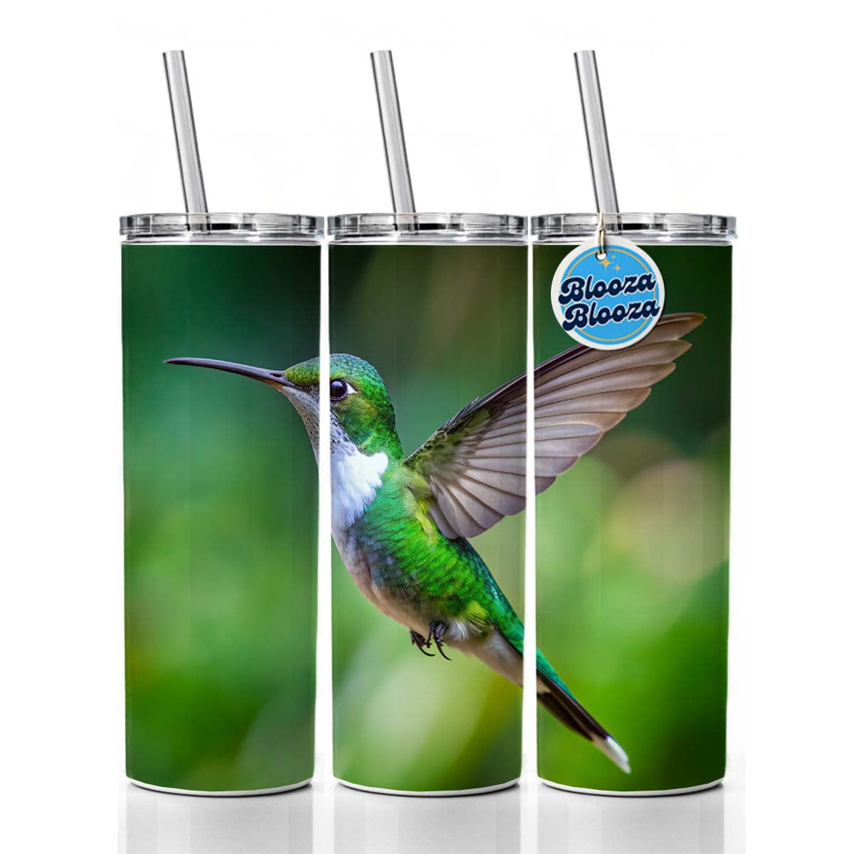White Chested Emerald Hummingbird Backyard Bird 20oz Insulated Water ...