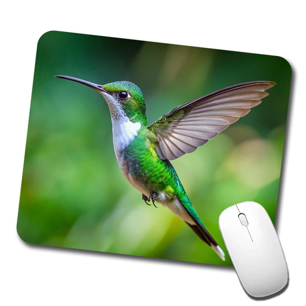 White Chested Emerald Hummingbird Backyard Bird Mouse Pad Low Profile ...