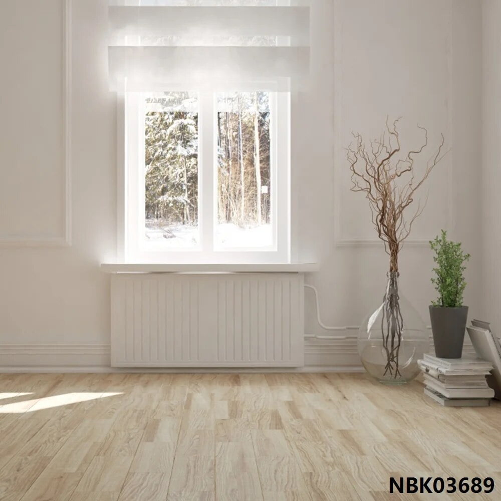 White Chic House Window Curtain Sunshine Plants Portrait Photography ...