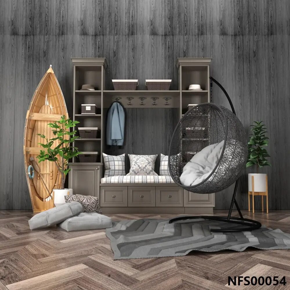 White Chic House Window Curtain Sunshine Plants Portrait Photography ...