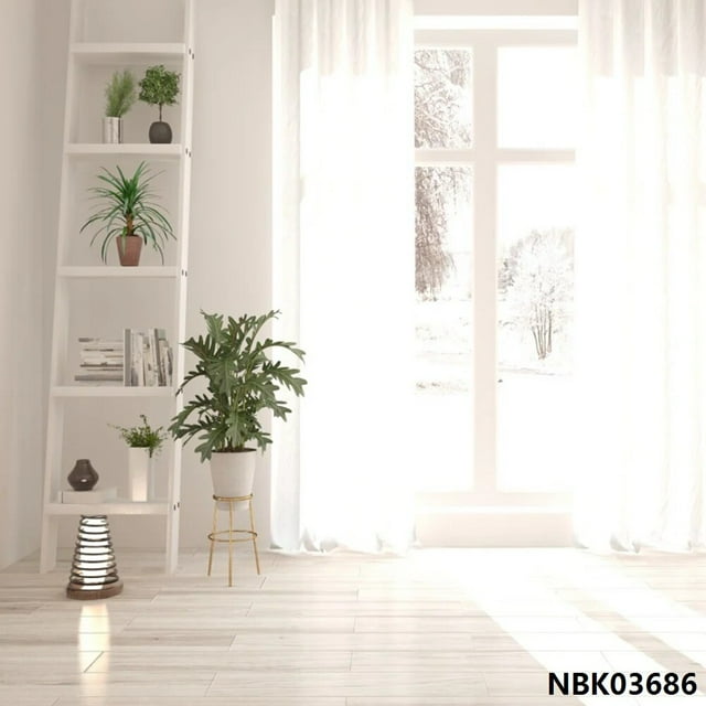 White Chic House Window Curtain Sunshine Plants Portrait Photography ...