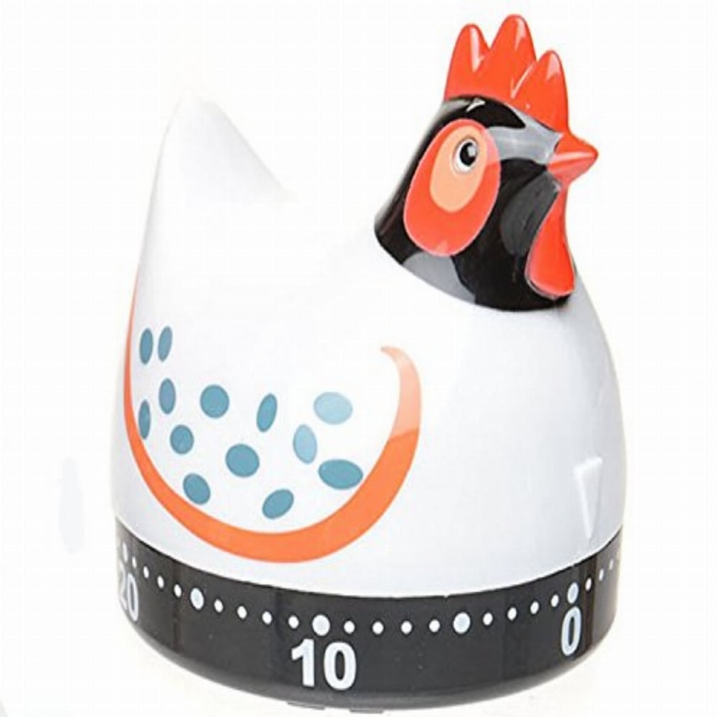 COSA NOVA White Chicken Kitchen Timer, 60 Minutes, Wind-Up Design ...