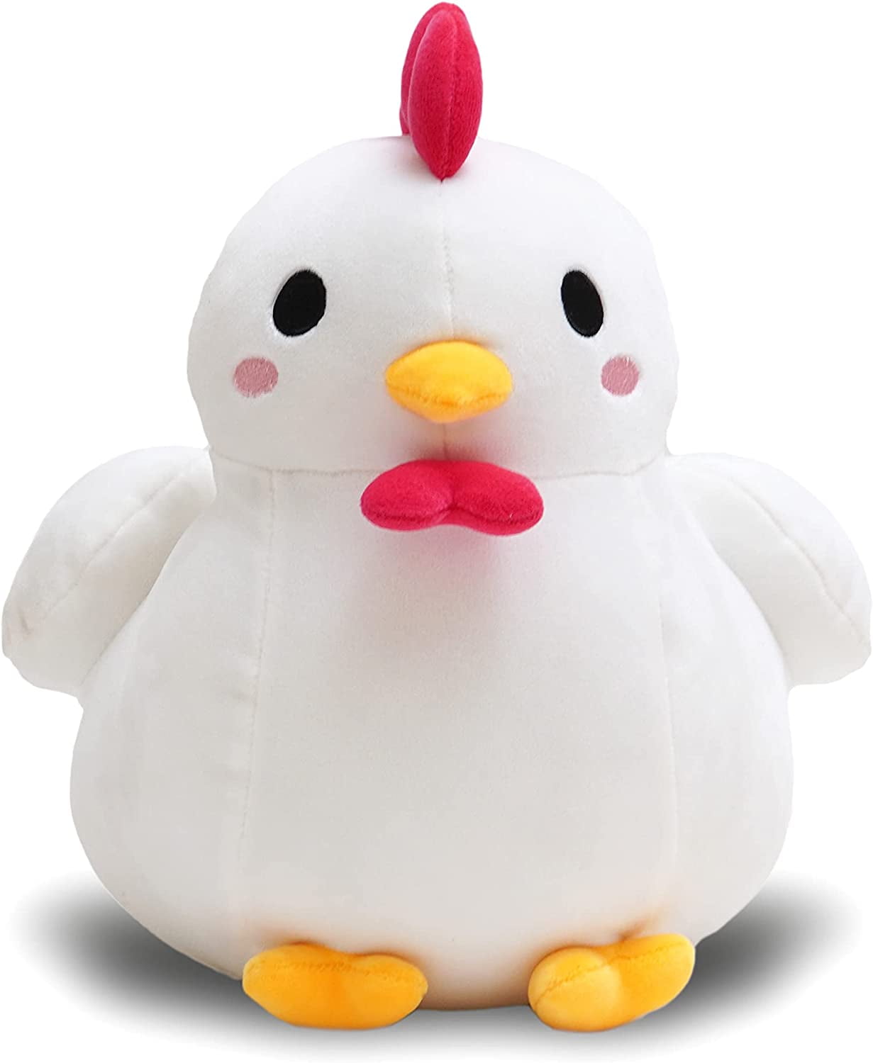 White Chicken Stuffed Plush - 10 Inches Stuffed Rooster Plushie ...