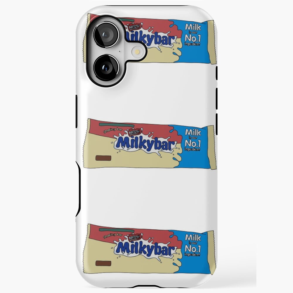 White Chocolate Bar Wrapper Sweet Candy iPhone Case 11 through 17 Pro ...
