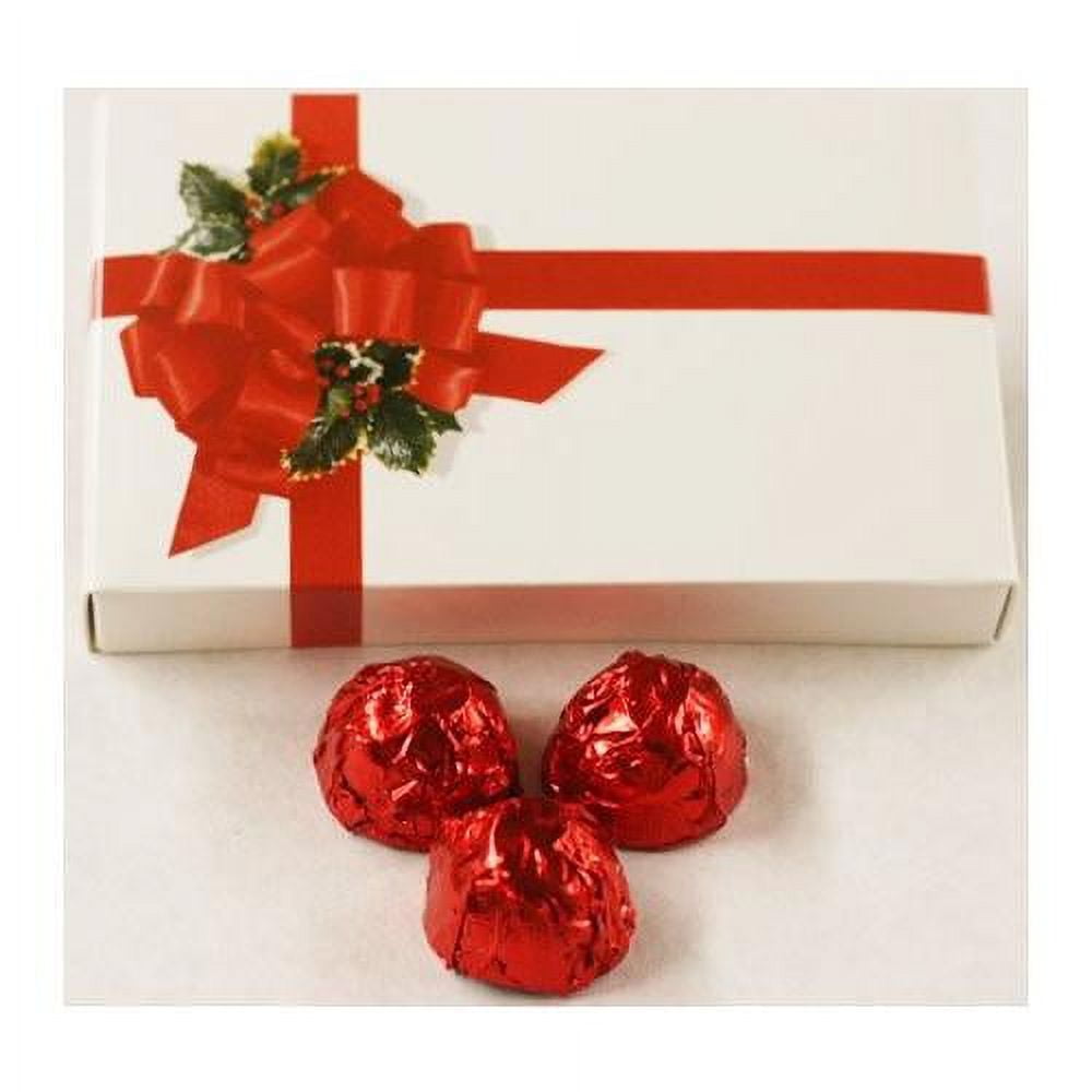 White Chocolate Covered Cherries In A 8 Oz. Ribbon-N-Holly Box ...