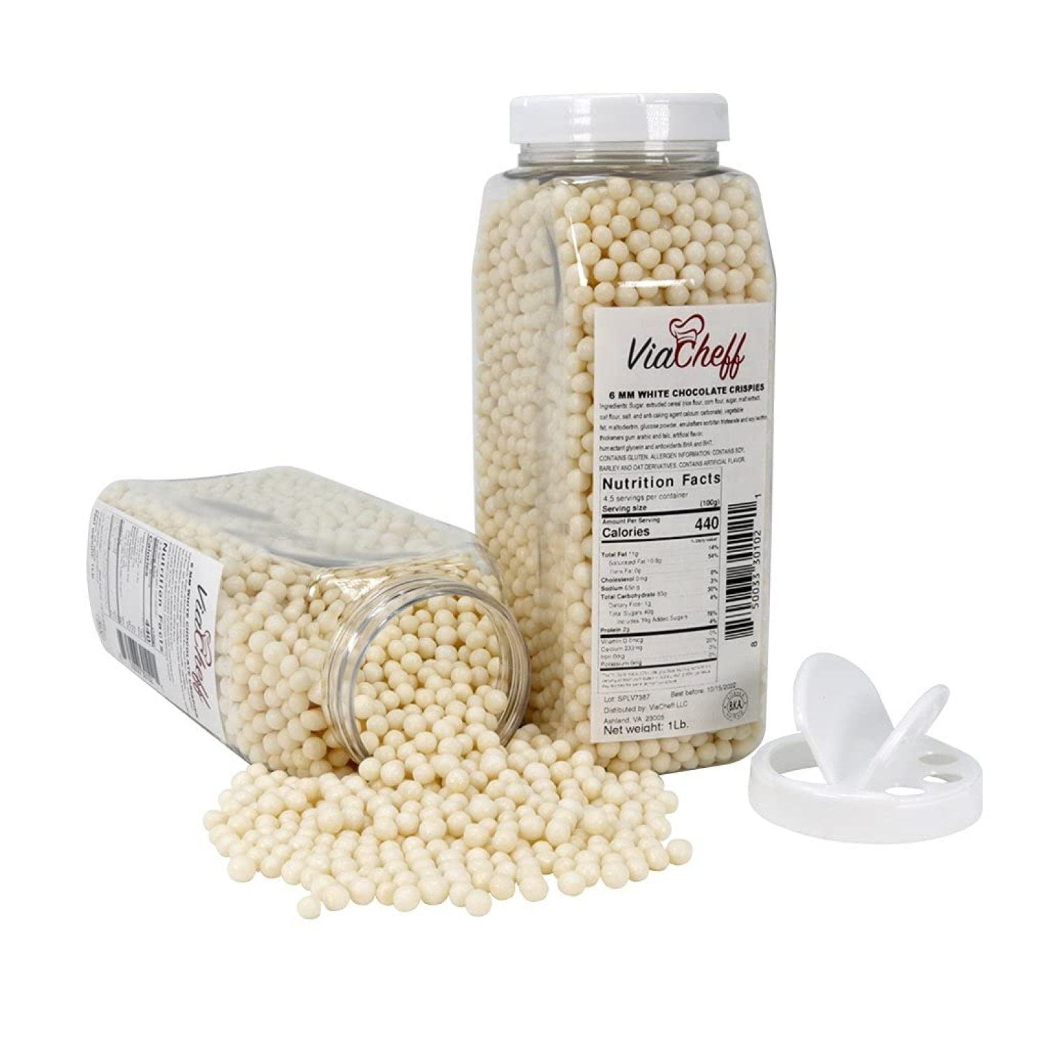 White Chocolate Flavored Crispies (6mm) - Crunchy Dessert Topping to ...