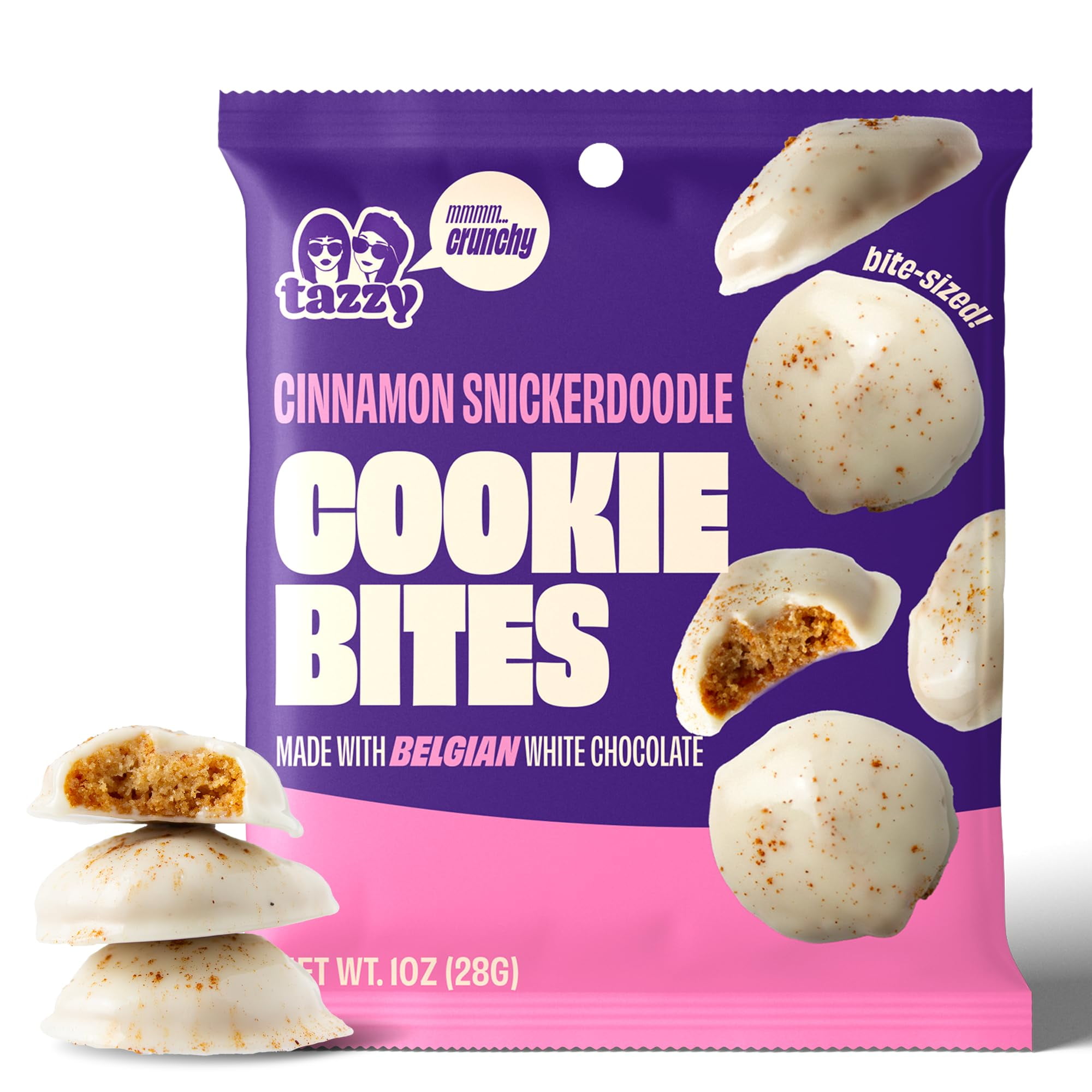 White Chocolate Snickerdoodle Cookie CCF19 Bites by Tazzy - Crunchy ...