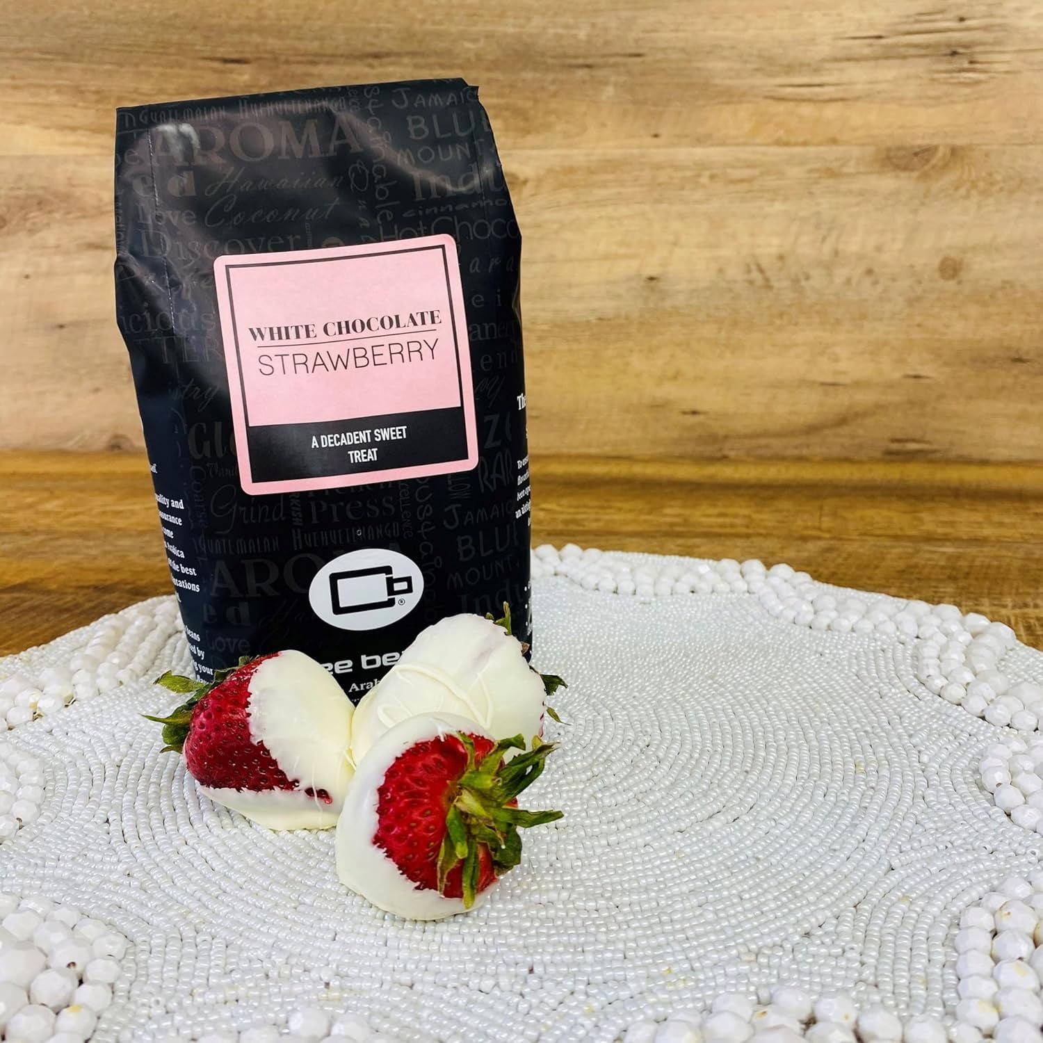 White Chocolate Strawberry Decaf by | 12oz Flavored Decaf Beans Medium ...