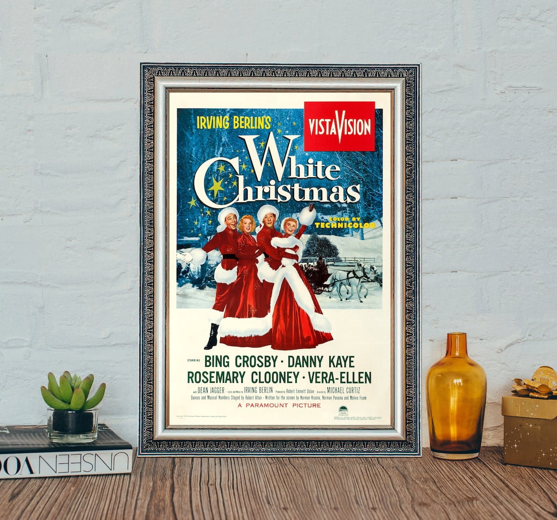 White Christmas (1954) Movie Poster: Classic Film Canvas, Unframed ...