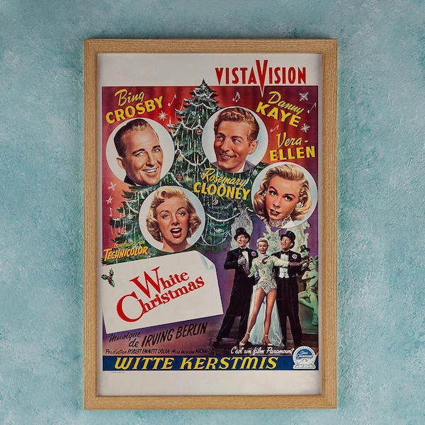 White Christmas 1954 Movie Poster Wall Art Decor Rome Decor Film Poster ...
