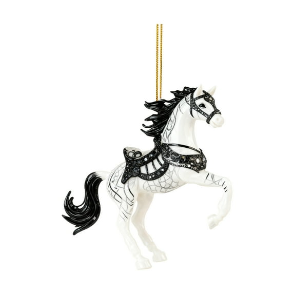White Christmas Horse Ornament Festive Tree Decoration Holiday Pendant ...