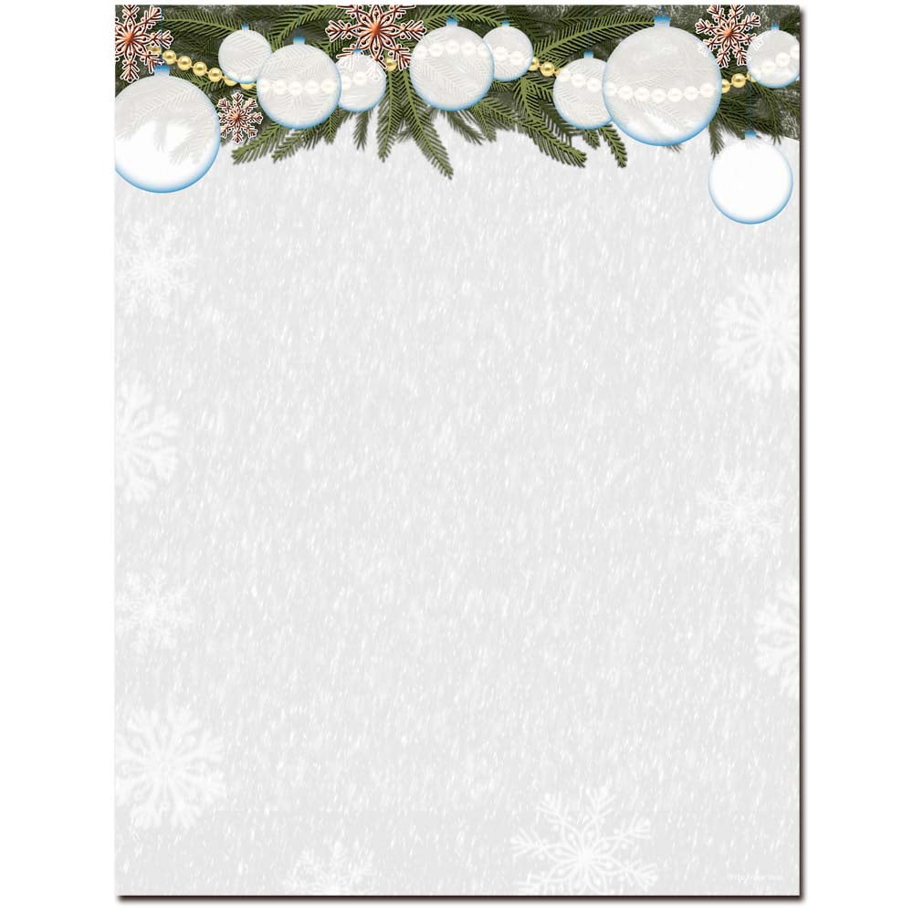 White Christmas Letterhead Laser & Inkjet Printer Paper, 25 Sheets per ...