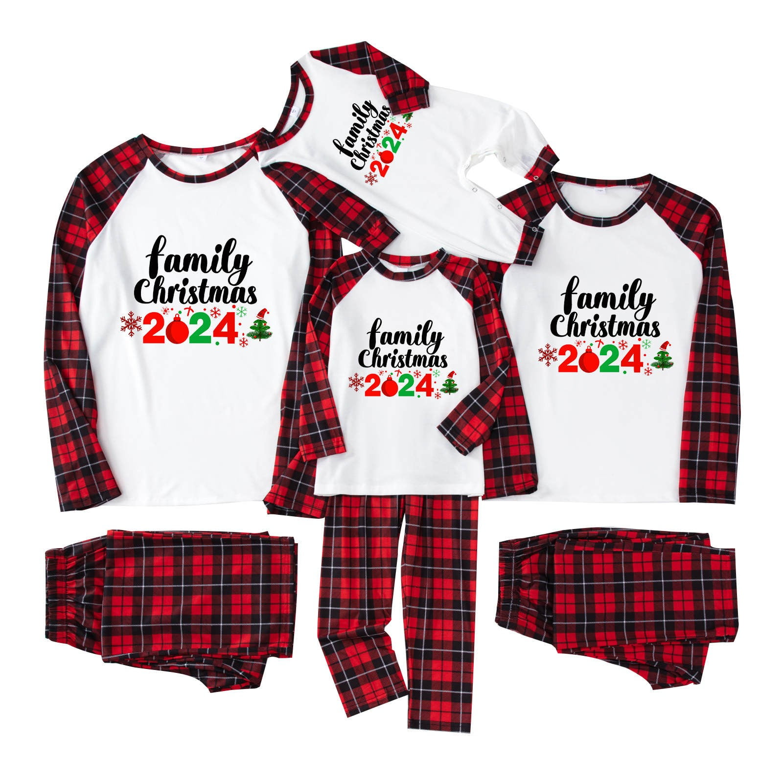 White Christmas Satin Pajama Set Matching Couples Pajamas Cute Holiday ...