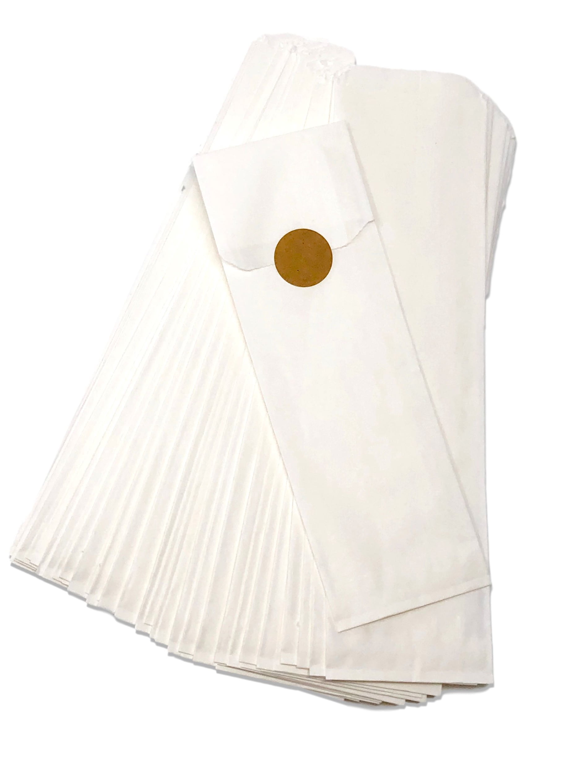 White Churro Bags Plus Stickers for Sealing. 125 Bags for Pretzel Rods ...