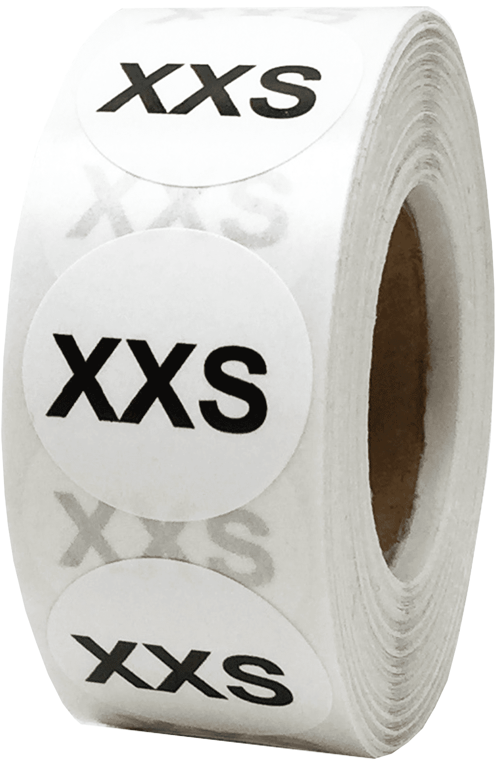 White Circle Extra Extra Small XXS Clothing Size Stickers, 3/4 Inch ...