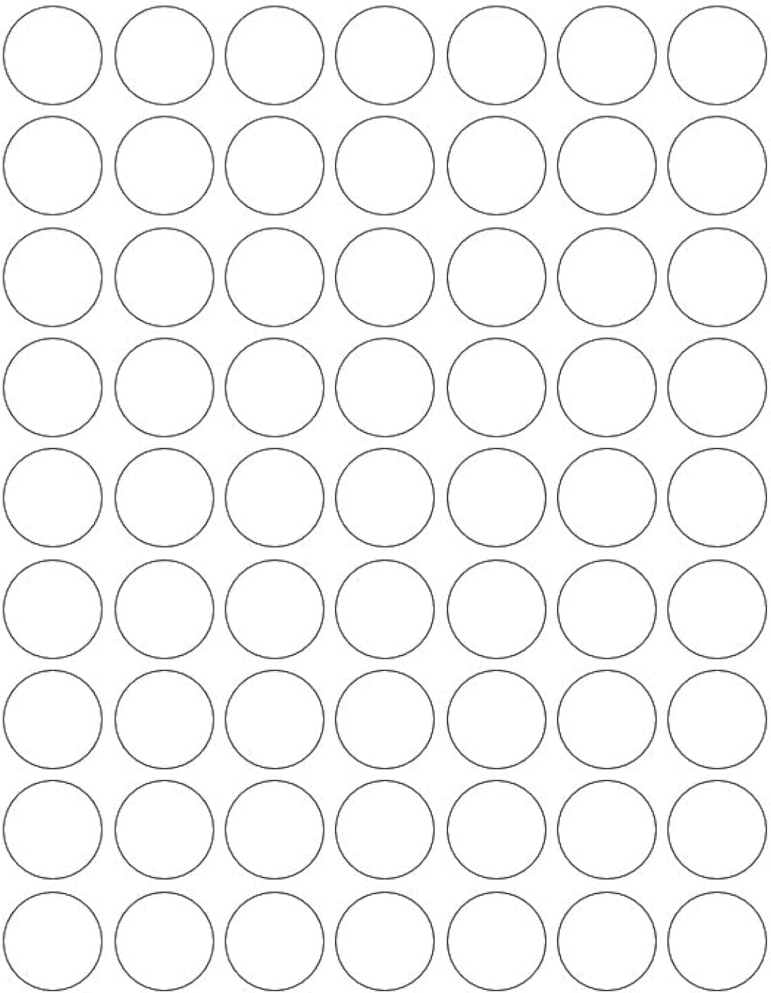 White Circle Labels Printable Sticker Sheets for Inkjet/Laser Printers ...