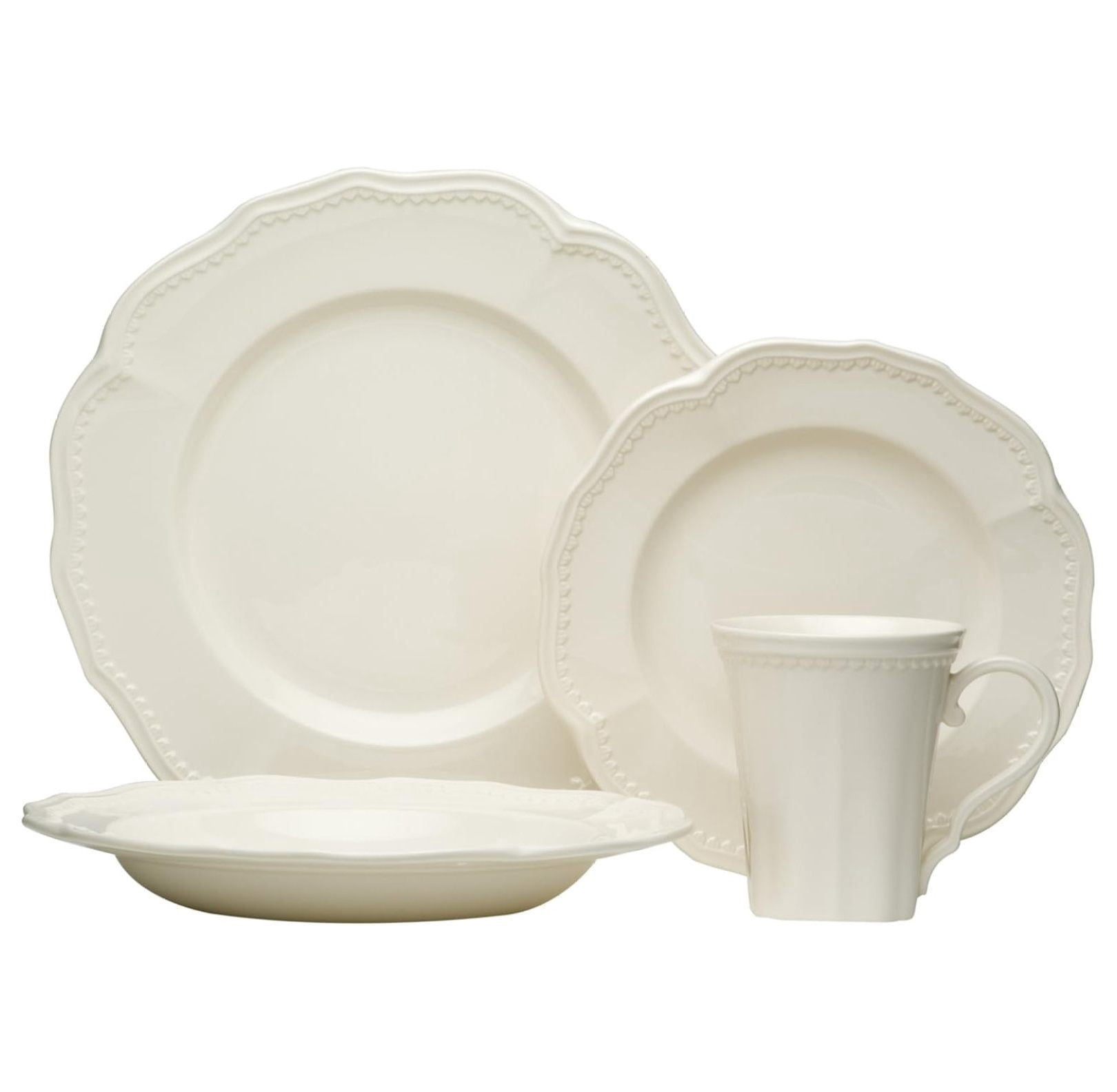 White Classic 16 Piece Dinner Set, 1 - Walmart.com