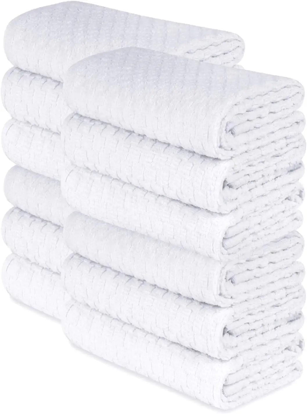 Premia Commercial Kitchen Towels, 12 Pack, White Dish Towels with ...