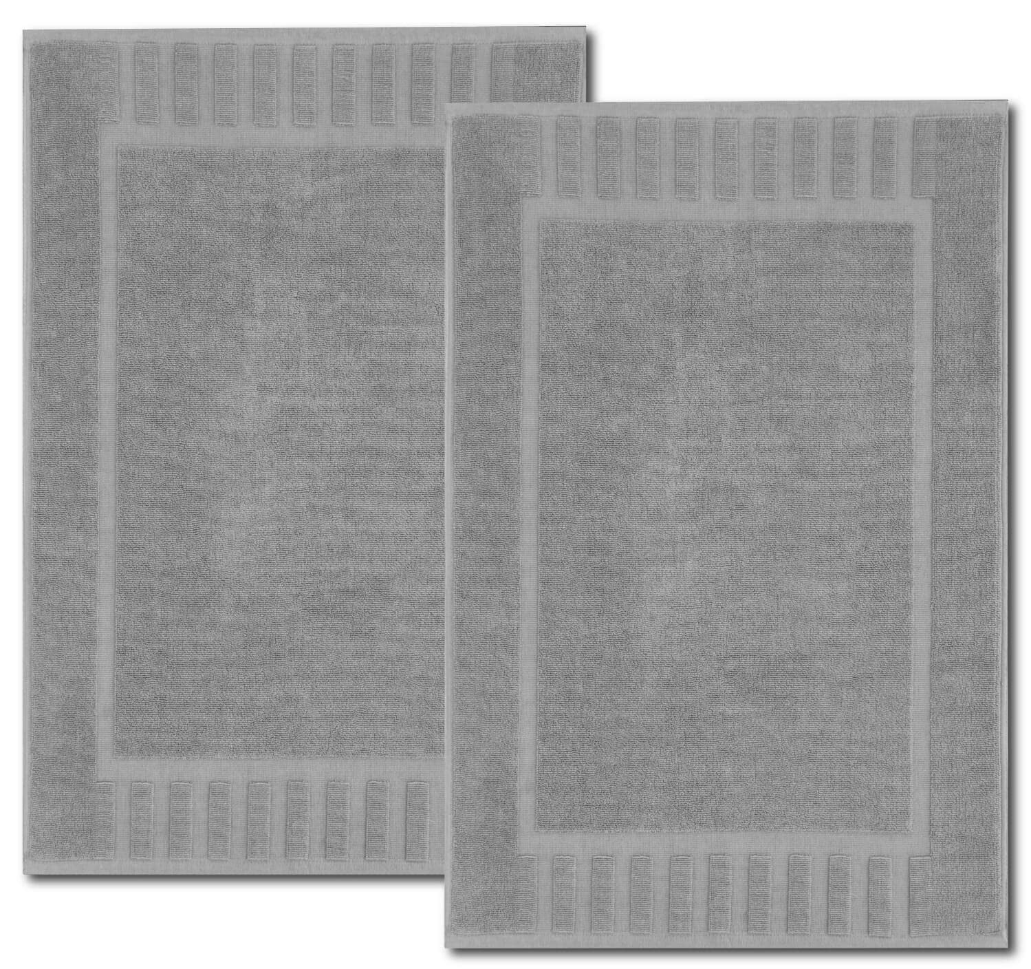 "White Classic Luxury 2 Pack Spa Bath Mat - High Absorbent Cotton [Not ...