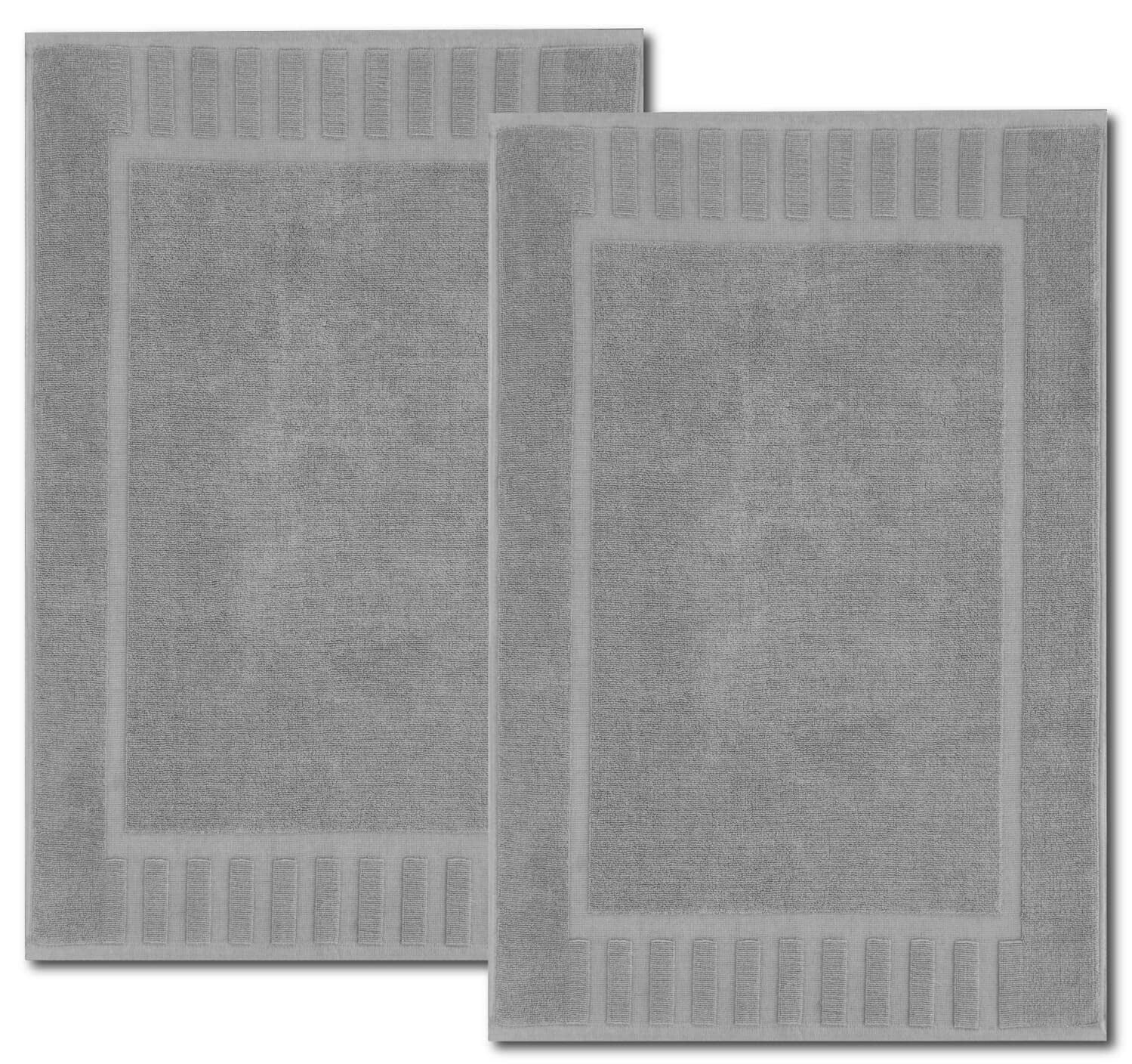 "White Classic Luxury 2 Pack Spa Bath Mat - High Absorbent Cotton [Not ...
