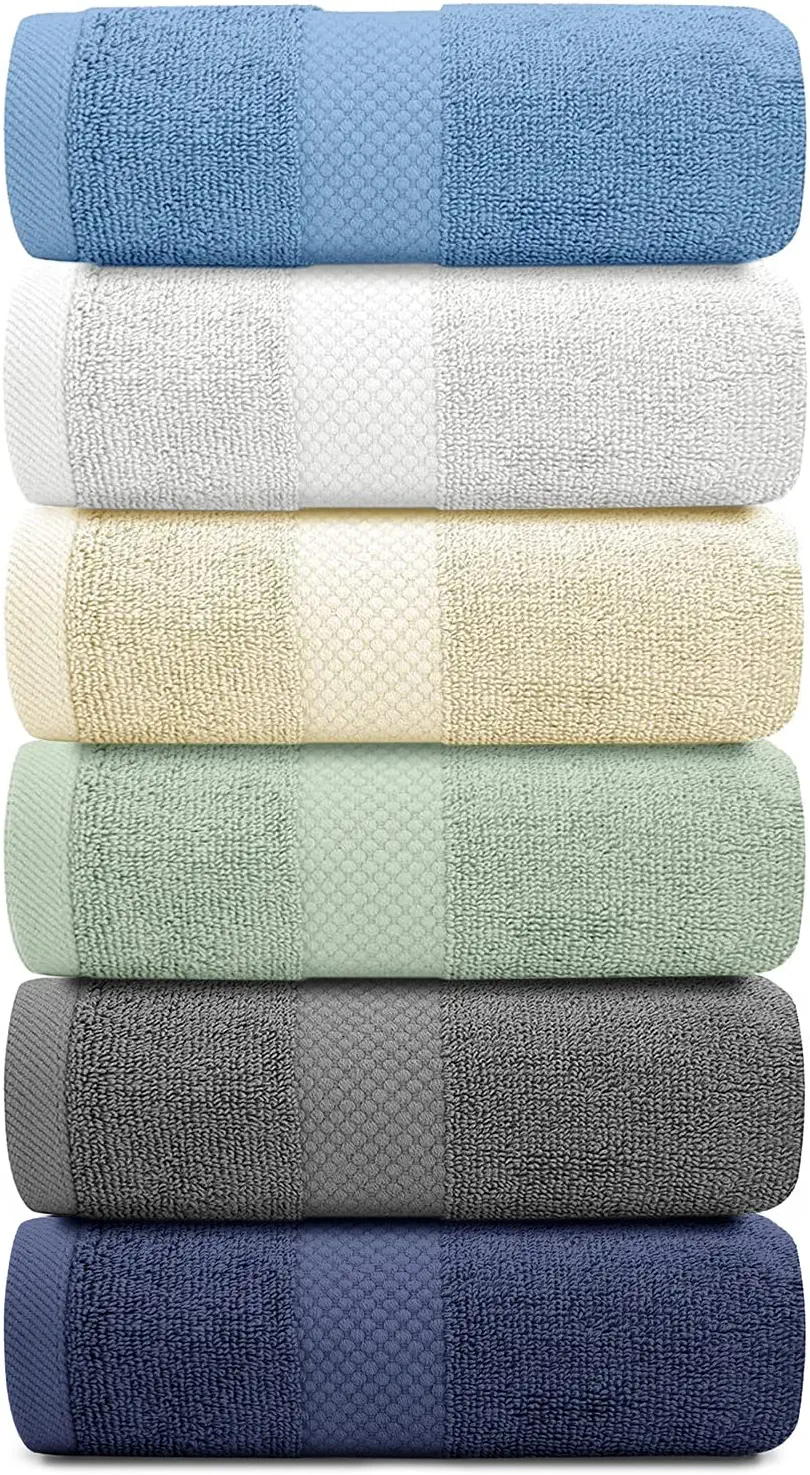 White Classic Luxury Cotton Hand Towels Set, 16x30 Inches, Soft Plush ...