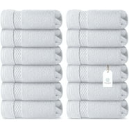 Pacific Linens 24-Pack 100% Cotton Washcloths, Durable, Lightweight ...