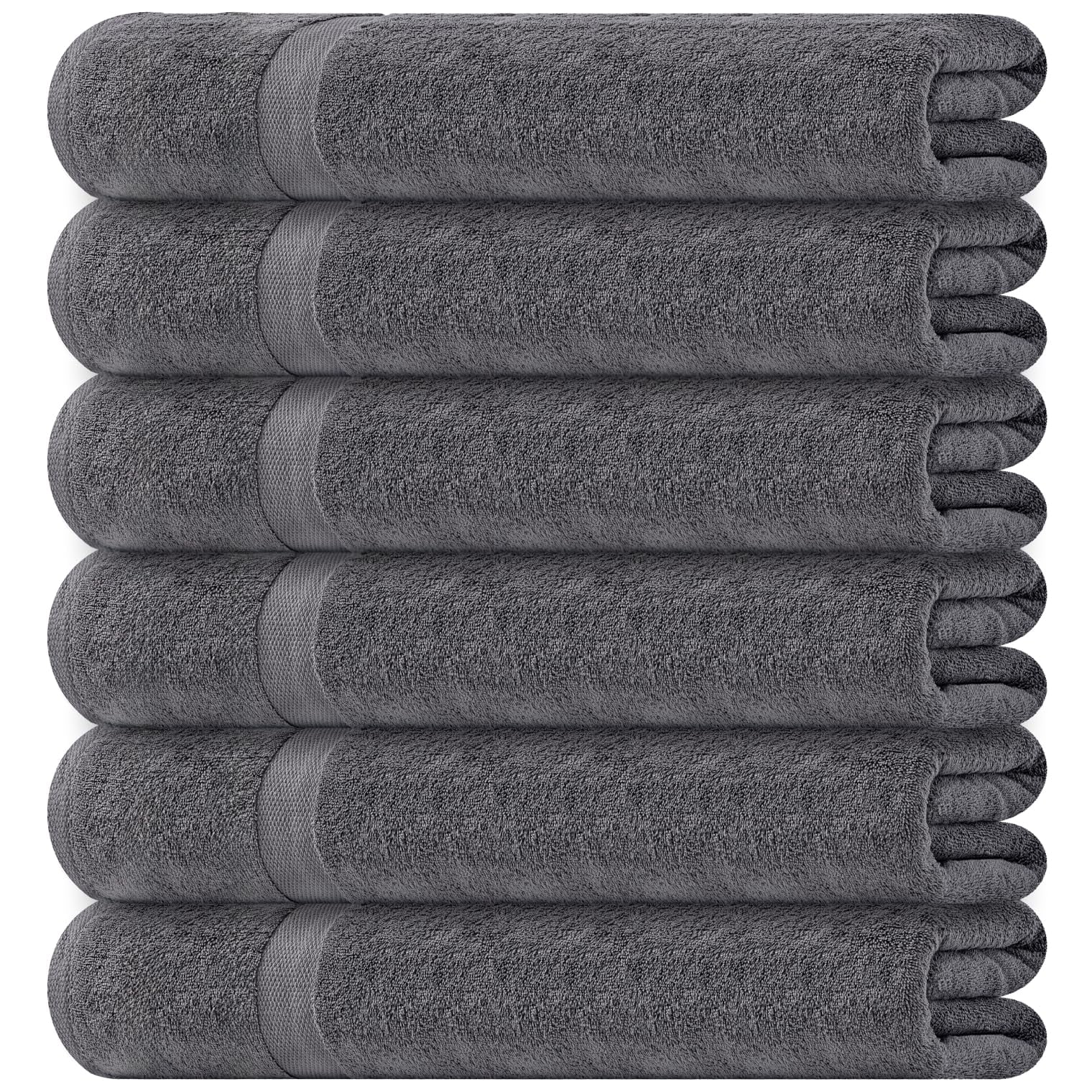 White Classic Small Bath Towels Set, 22 x 44 Gym Towel Bundle 6 Pack ...