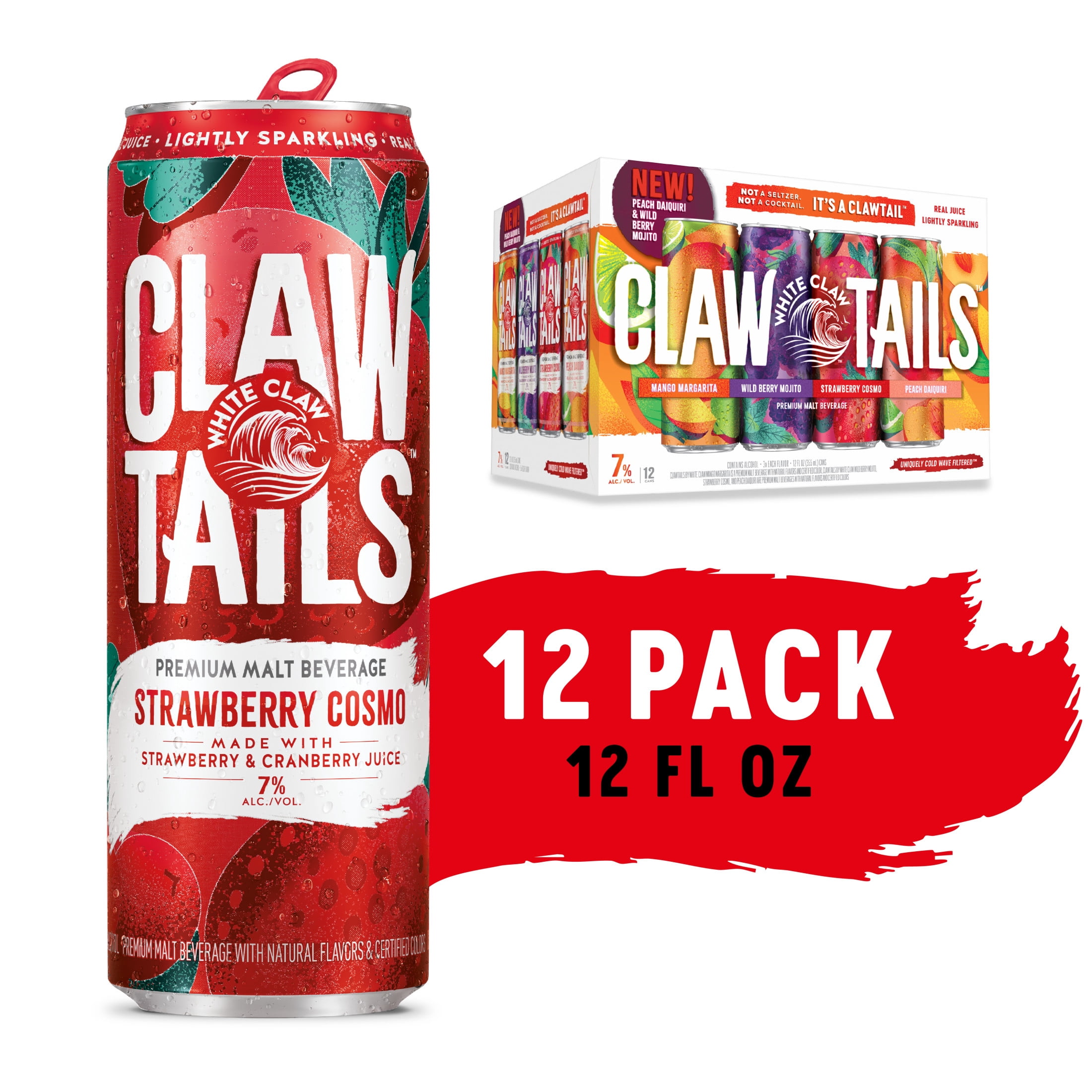 Clawtails by White Claw, Variety 12 Pack, 12 fl oz Cans, 7% ABV ...