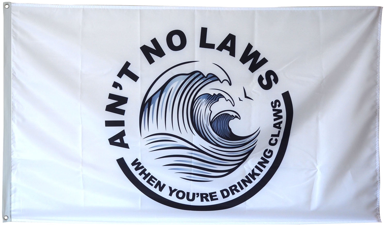 White Claw Flag Pink Ain't No Law Flags White banner with Grommets Man ...