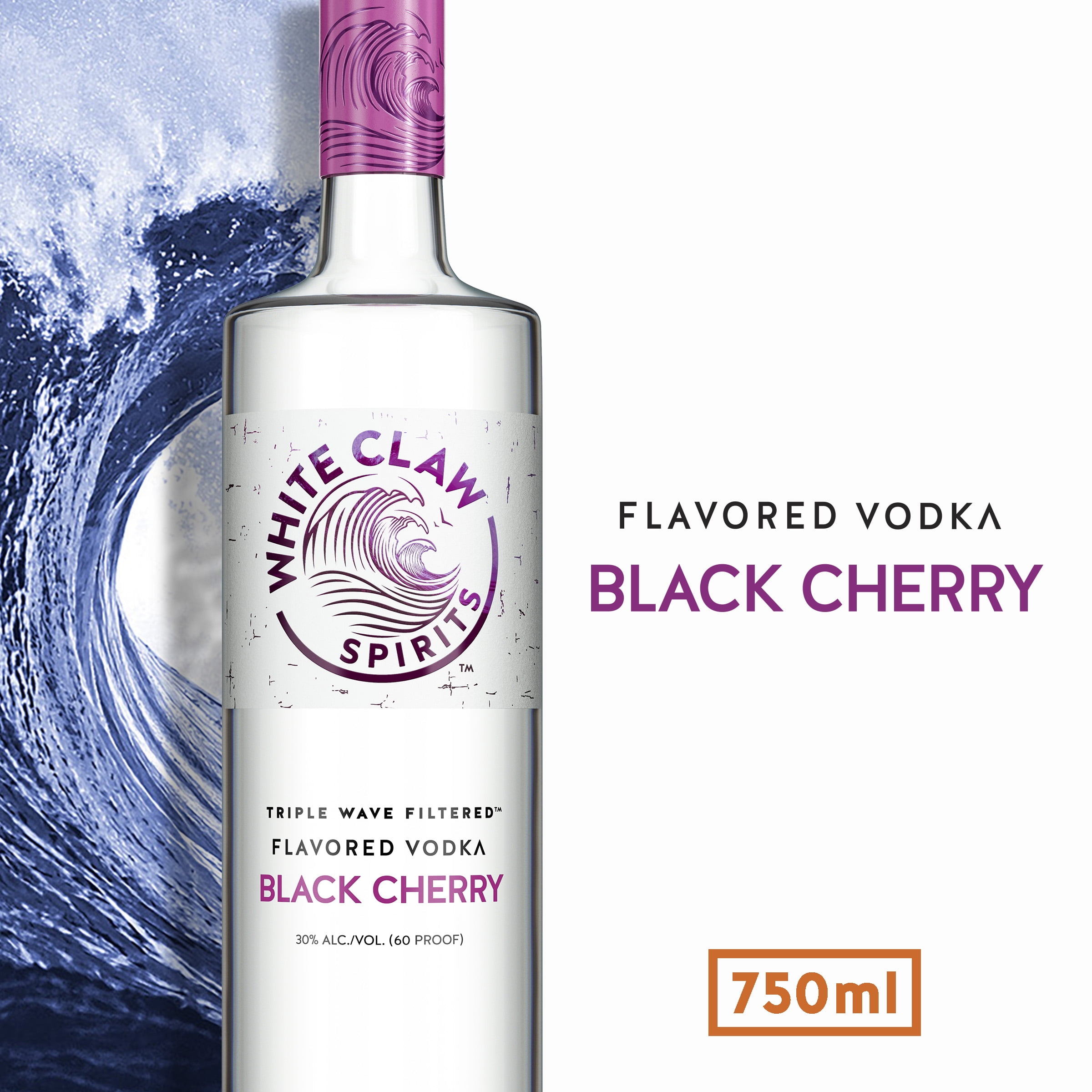 White Claw Spirits Black Cherry Flavored Vodka, 750ml - Walmart.com