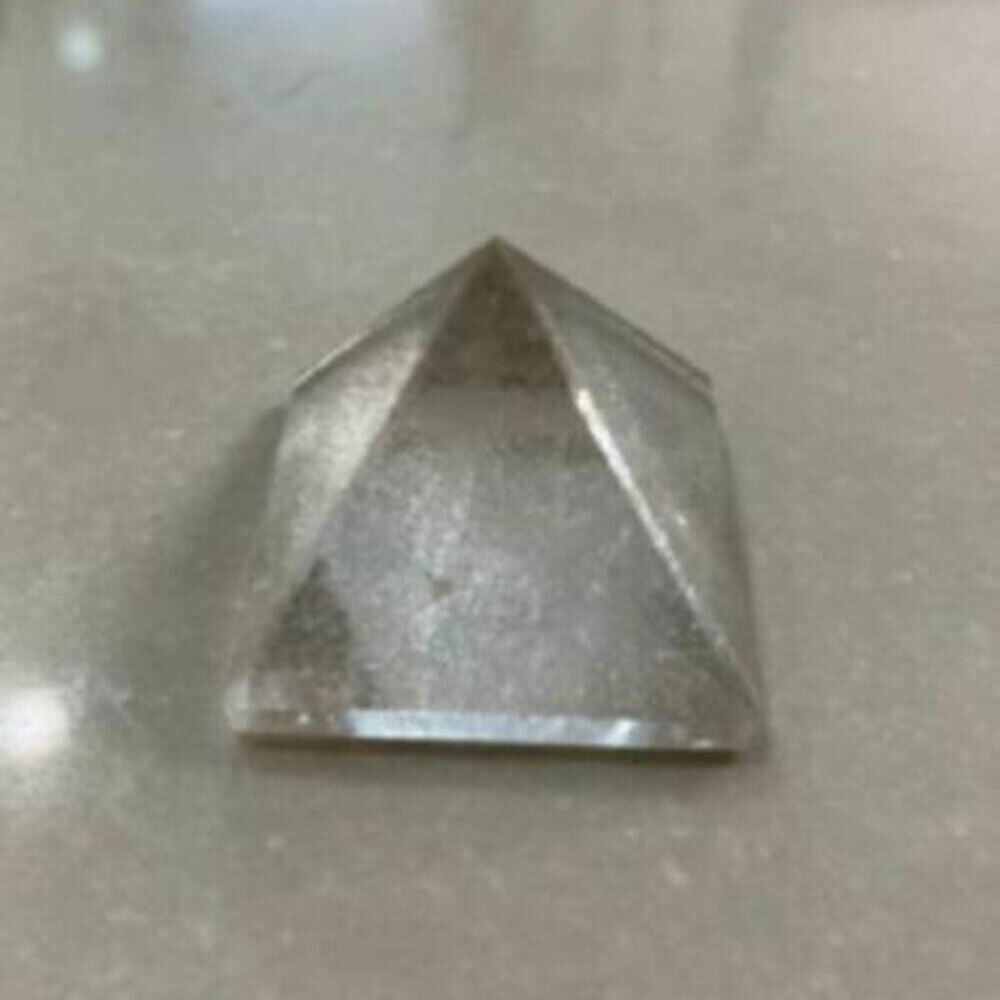 White Clear Crystal Pyramid Quartz Stone Point Chakra Reiki Rock ...