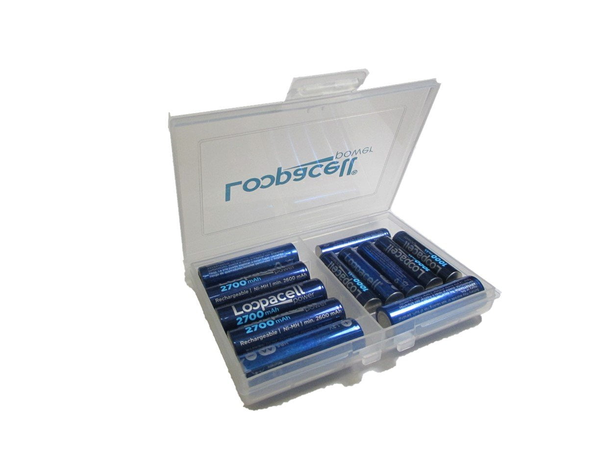 White Clear Plastic Protective Storage Case Holder fits AA And AAA ...