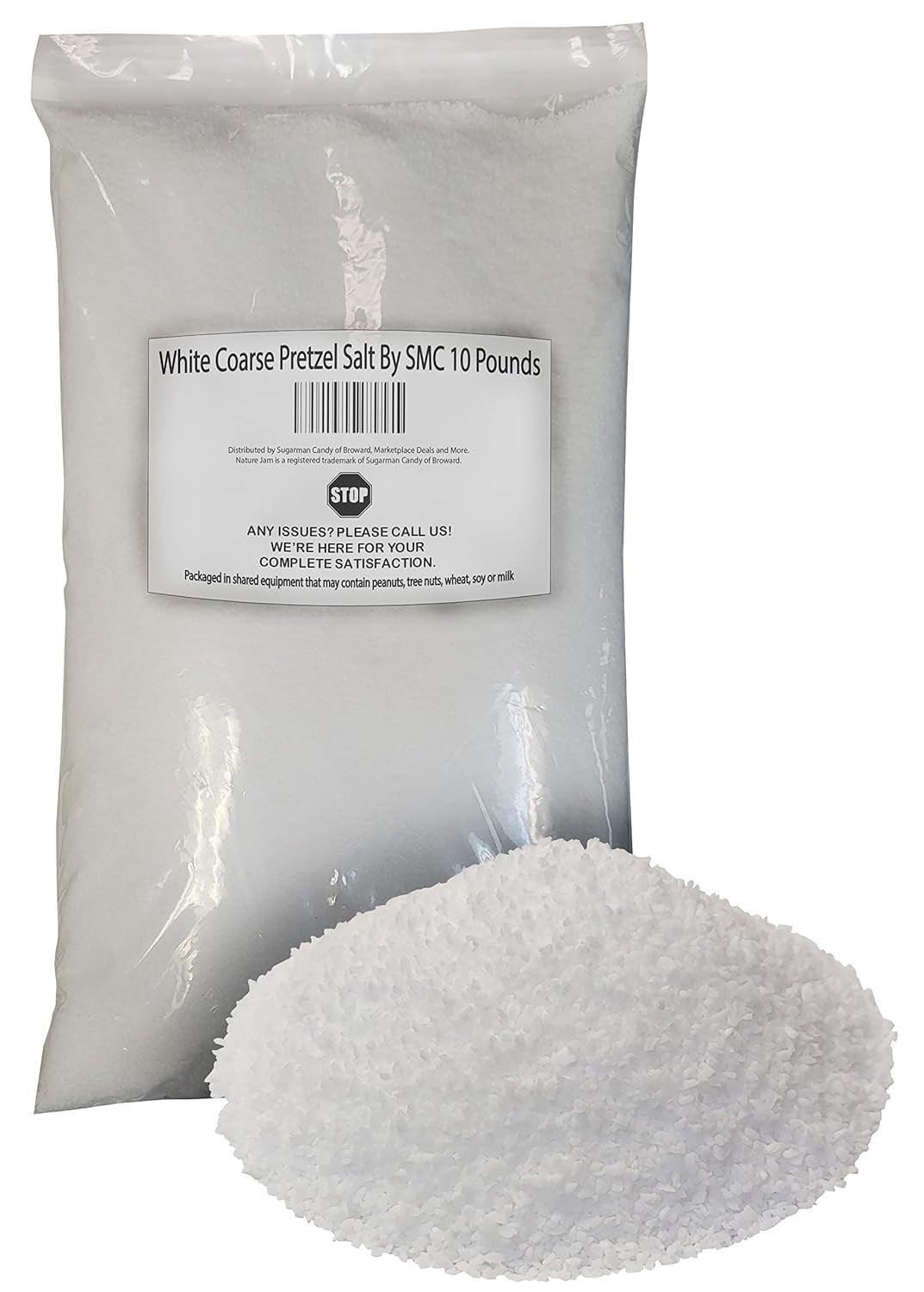 White Coarse Pretzel Salt By SMC 10 Pounds M Size - Larger than Usual ...