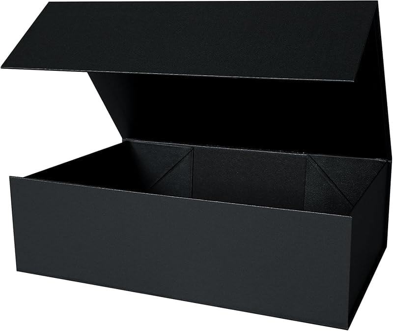 White Collapsible Gift Box with Magnetic Closure Lids 13.8x9x4.3 in ...