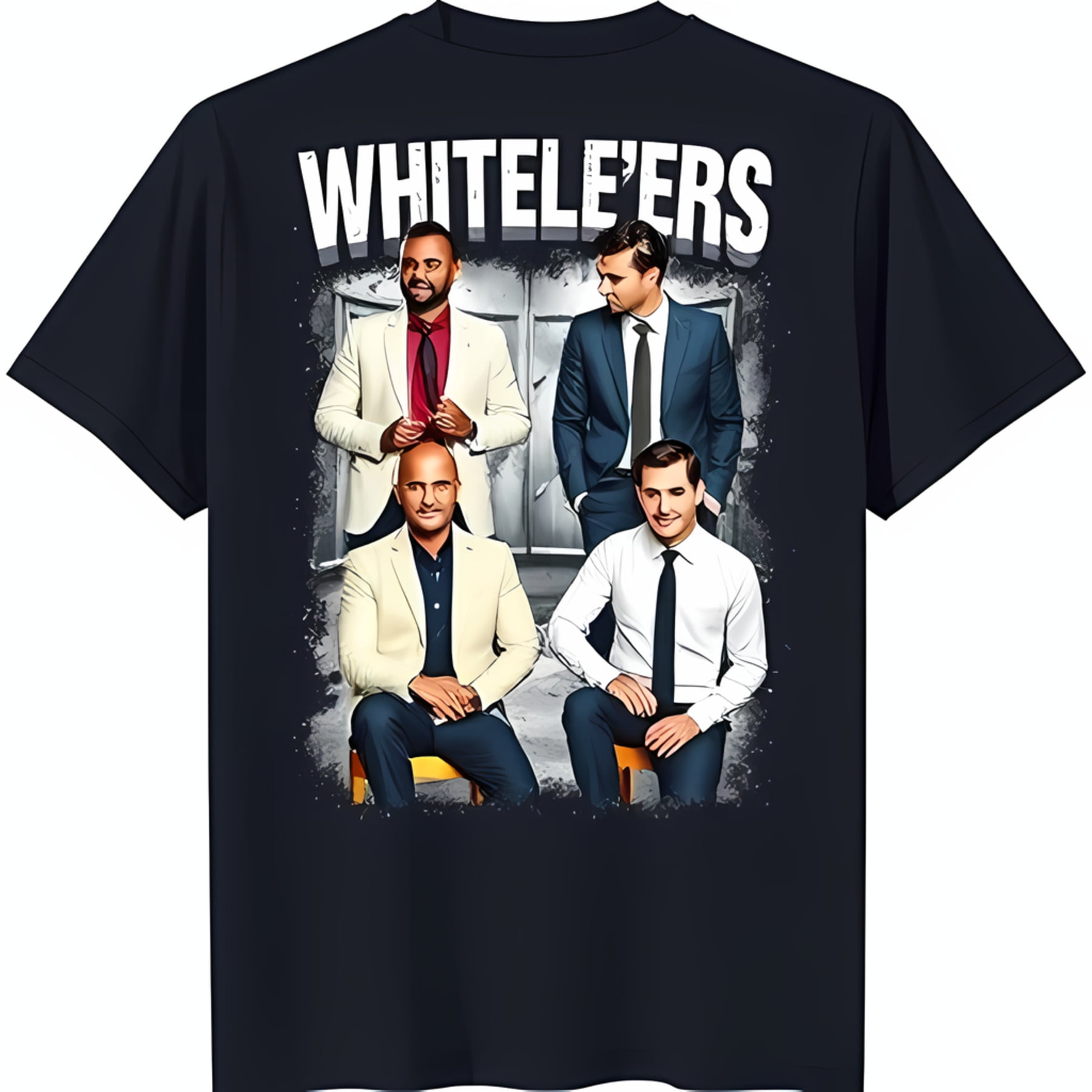 White Collar T-Shirt Classic TV Show Graphic Design Featuring Iconic ...