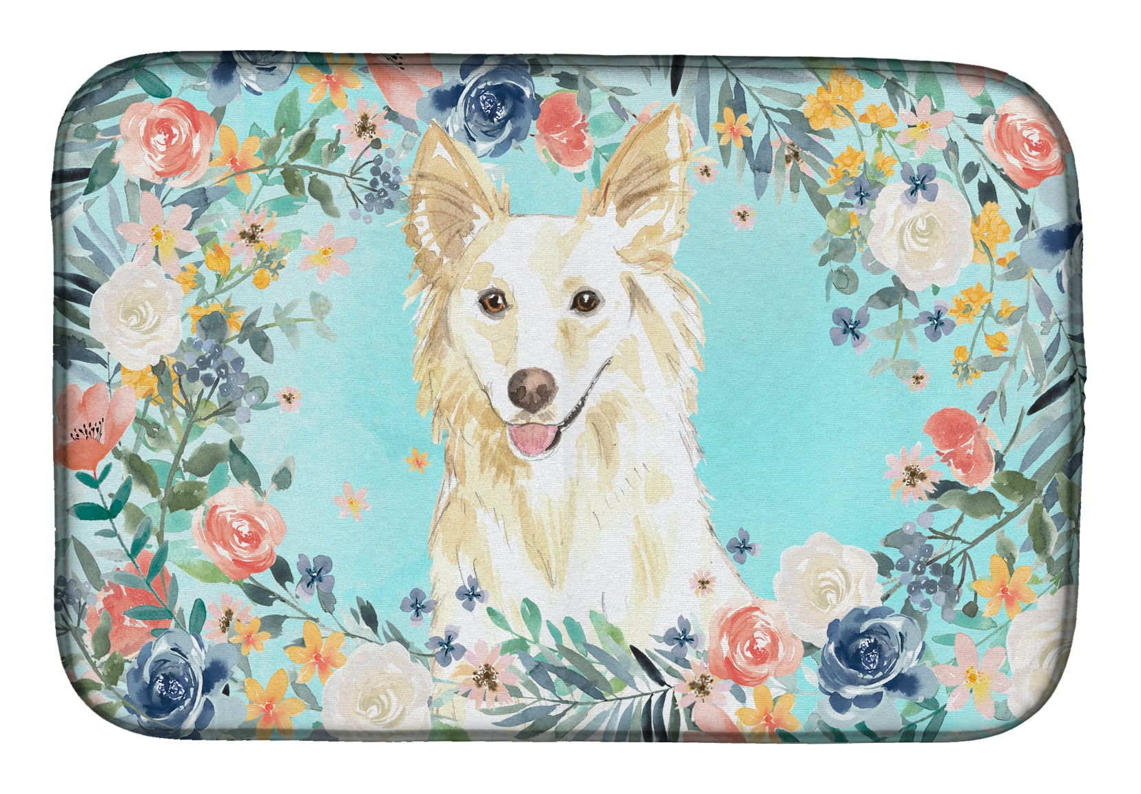 White Collie Dish Drying Mat - Walmart.com