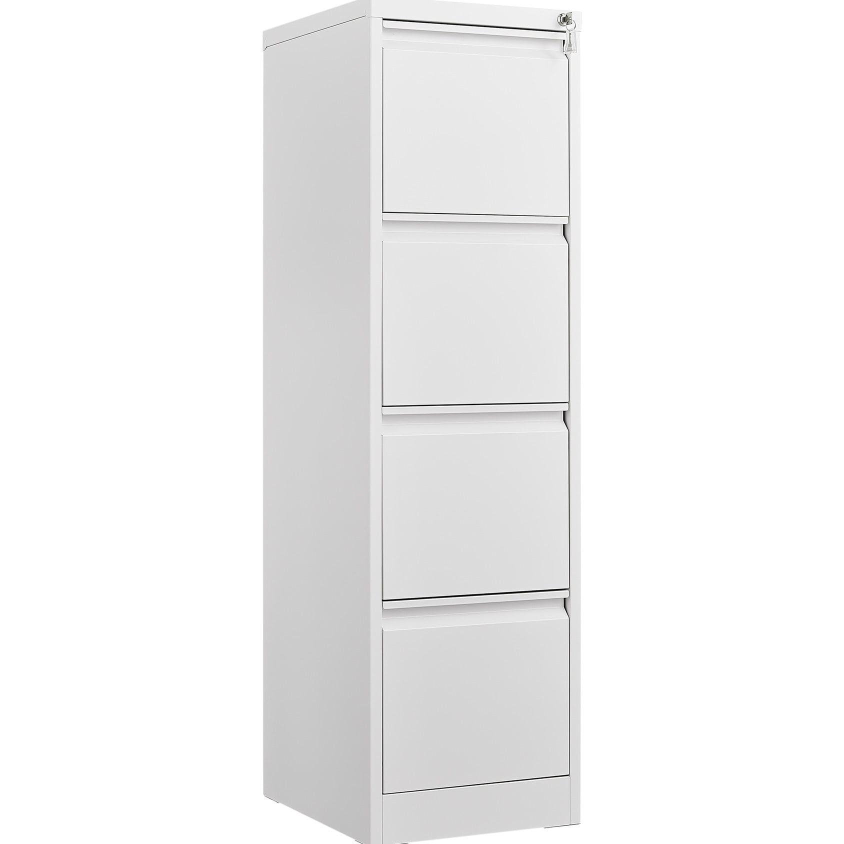 White Color Aesthetic - Office Visual Appeal with Elegant File Cabinet ...