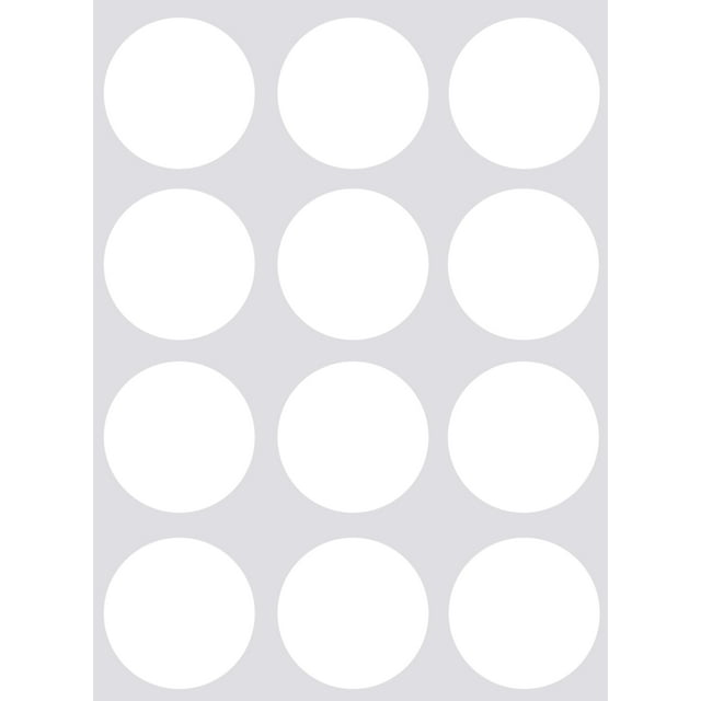 White Color-Coding Label Dots 38mm (1.5 inch) inch Round Labeling ...