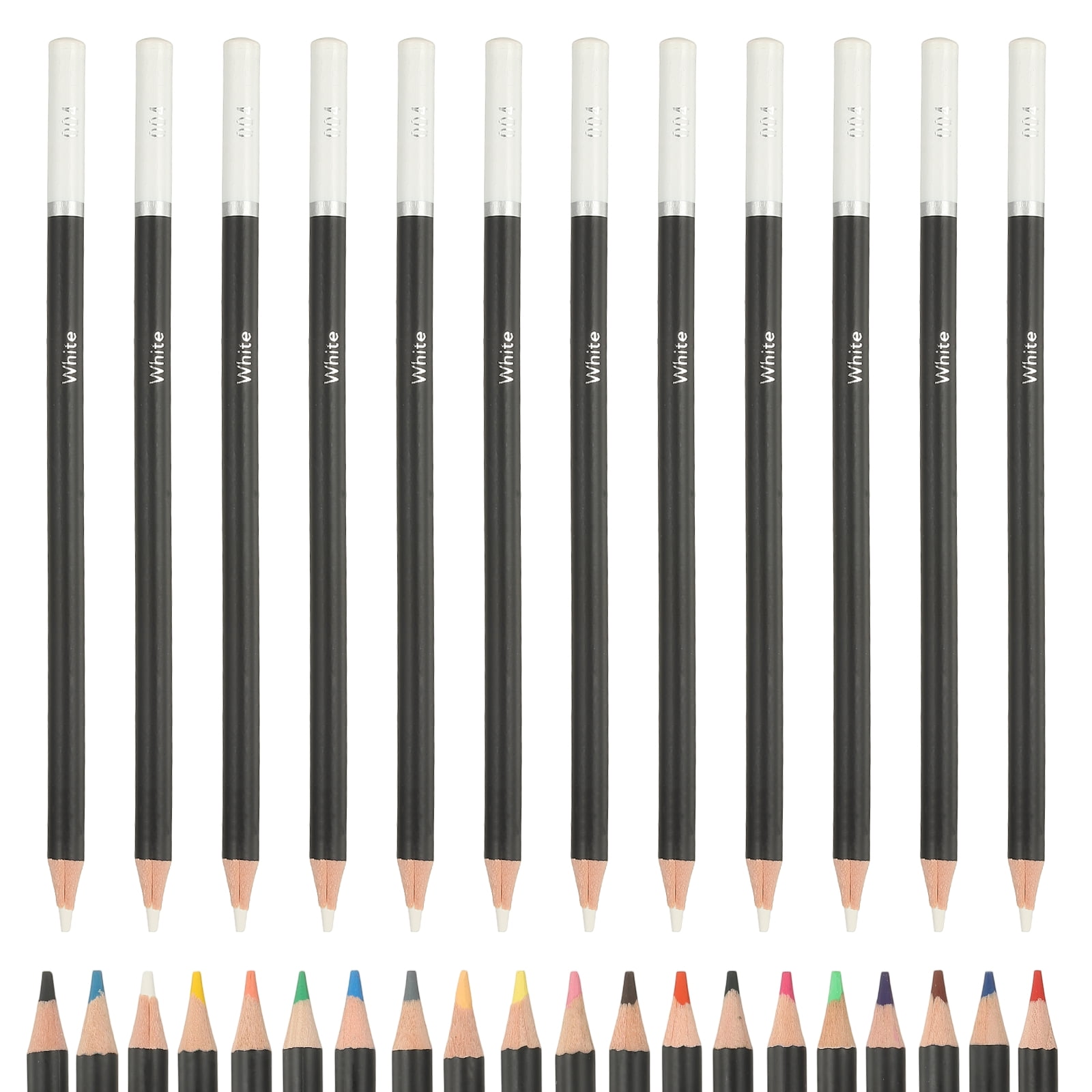 White Color Drawing Pencils for Adult Coloring Books, 12 Pcs - Walmart ...