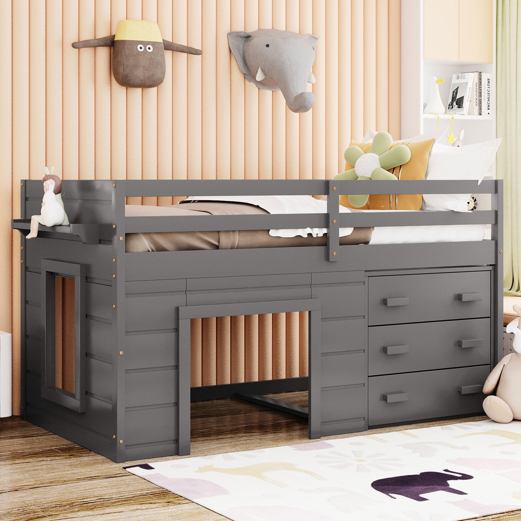White Color - Easy Assembly - Small Bedroom - Quick Setup - Walmart.com