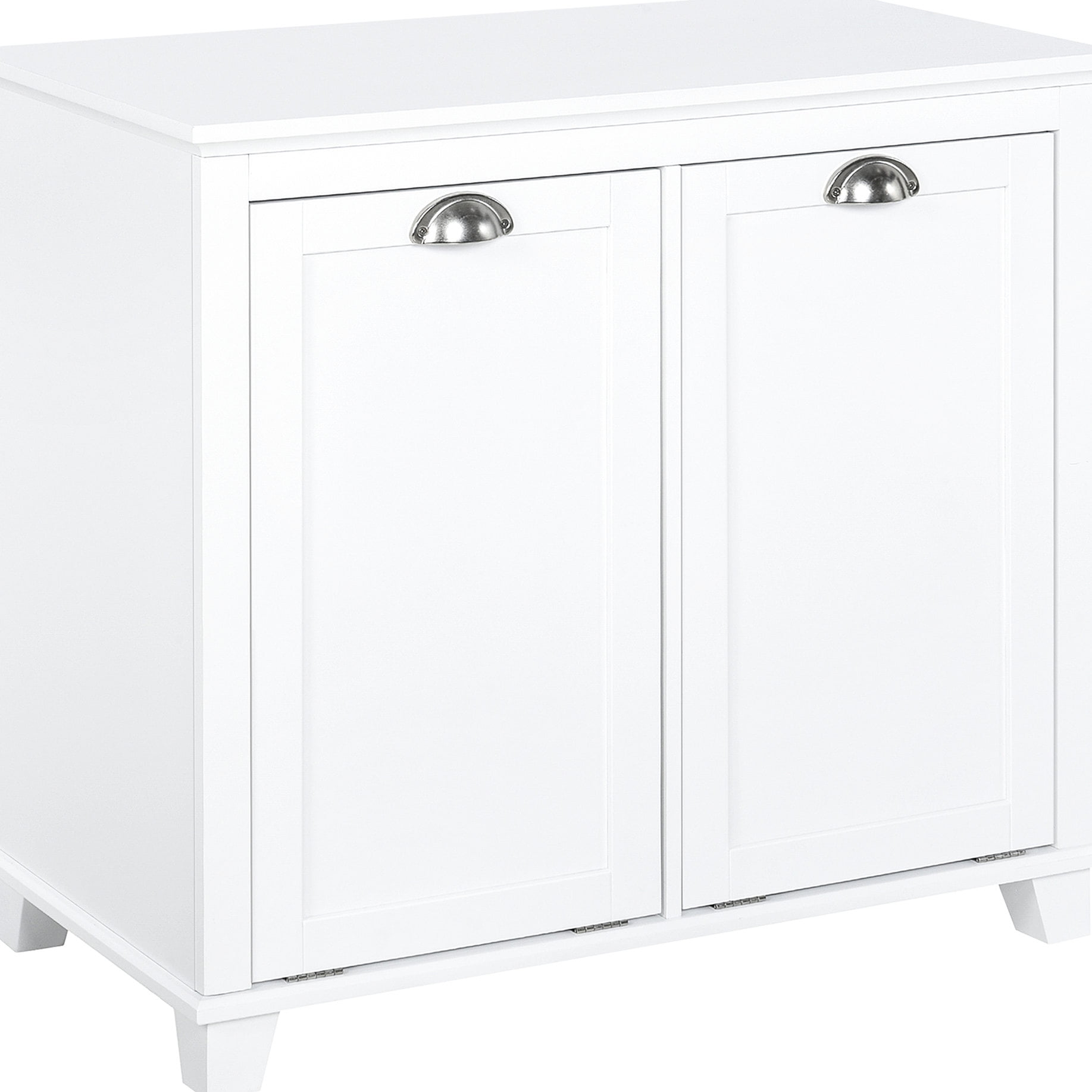 White Color - Front Tilt - Out Hamper Storage - Bathroom Floor - Easy ...