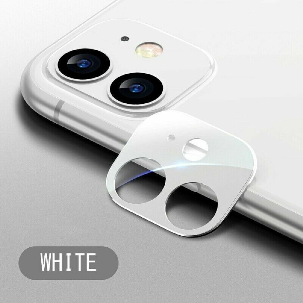 White Color Full Cover Tempered Glass Camera Rear Lens Protector For ...