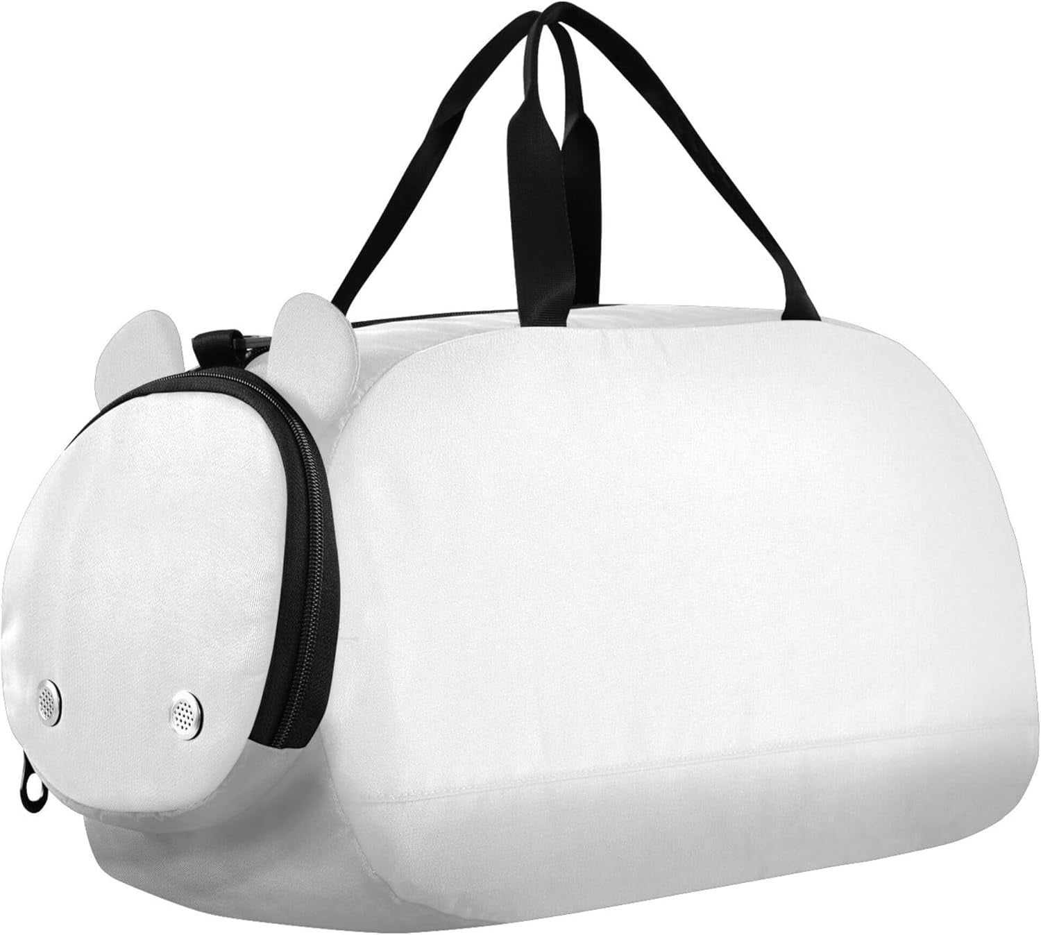 White Color Gym Duffel Bag with Shoes Compartment Large Capacity Kids ...
