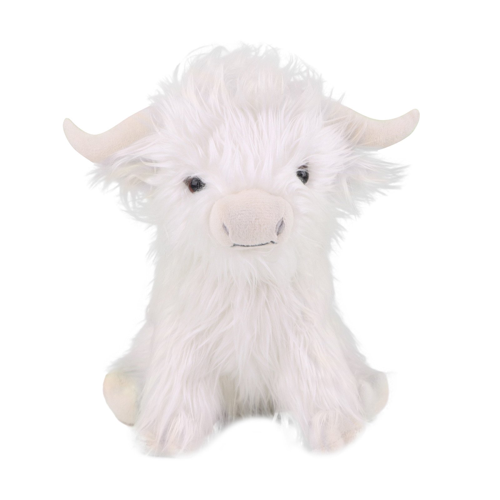 White Color Highland Cow Plush Toy Cow Stuffed Toy Soft and Comfortable ...